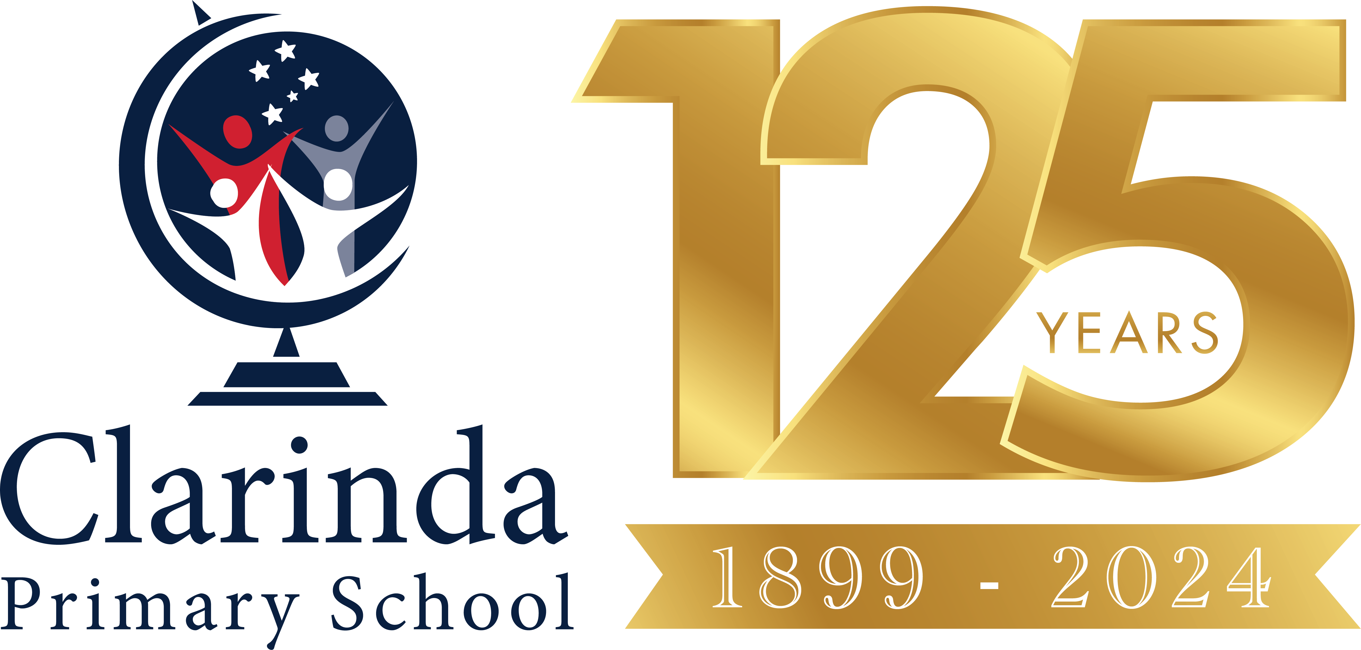 Clarinda 125 Years Logo Landscape - Clarinda Primary School